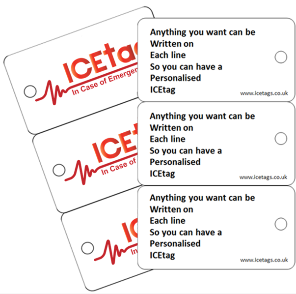 Custom ICEtags | Durable Plastic Tags | Free UK Delivery